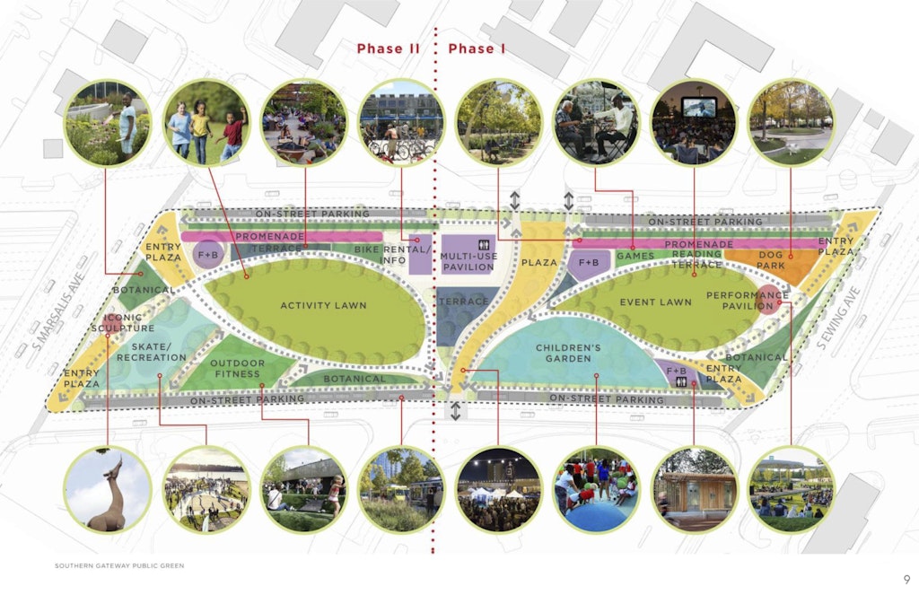 A rendering from a conceptual plan shows the layout for the Southern ...