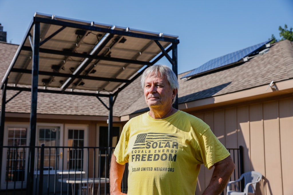 Larry Howe, co-founder of Plano Solar Advocates, started with rooftop ...